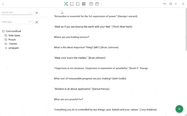 CommonBook - the digital commonplace book