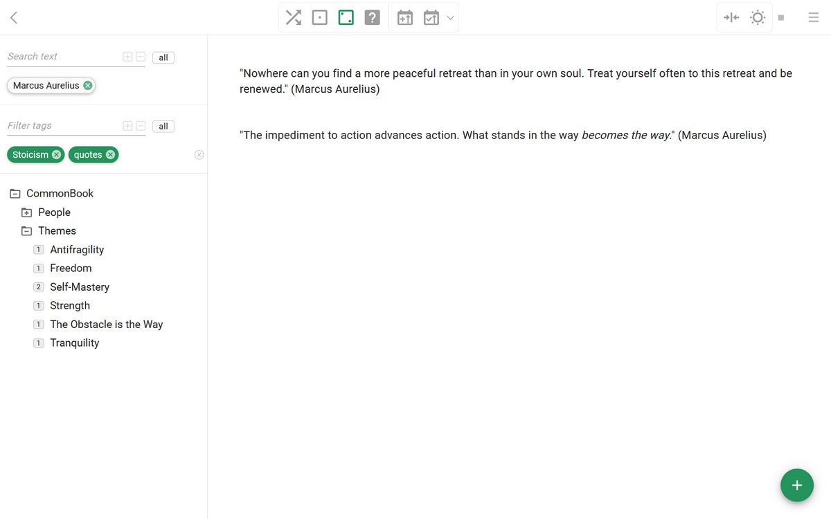 CommonBook - the digital commonplace book
